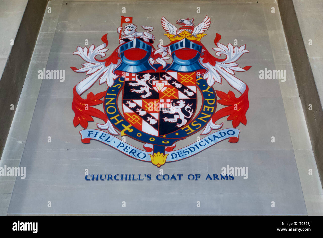 Churchill's Coat of Arms, Blenheim Palace, Oxfordshire, England Stock ...