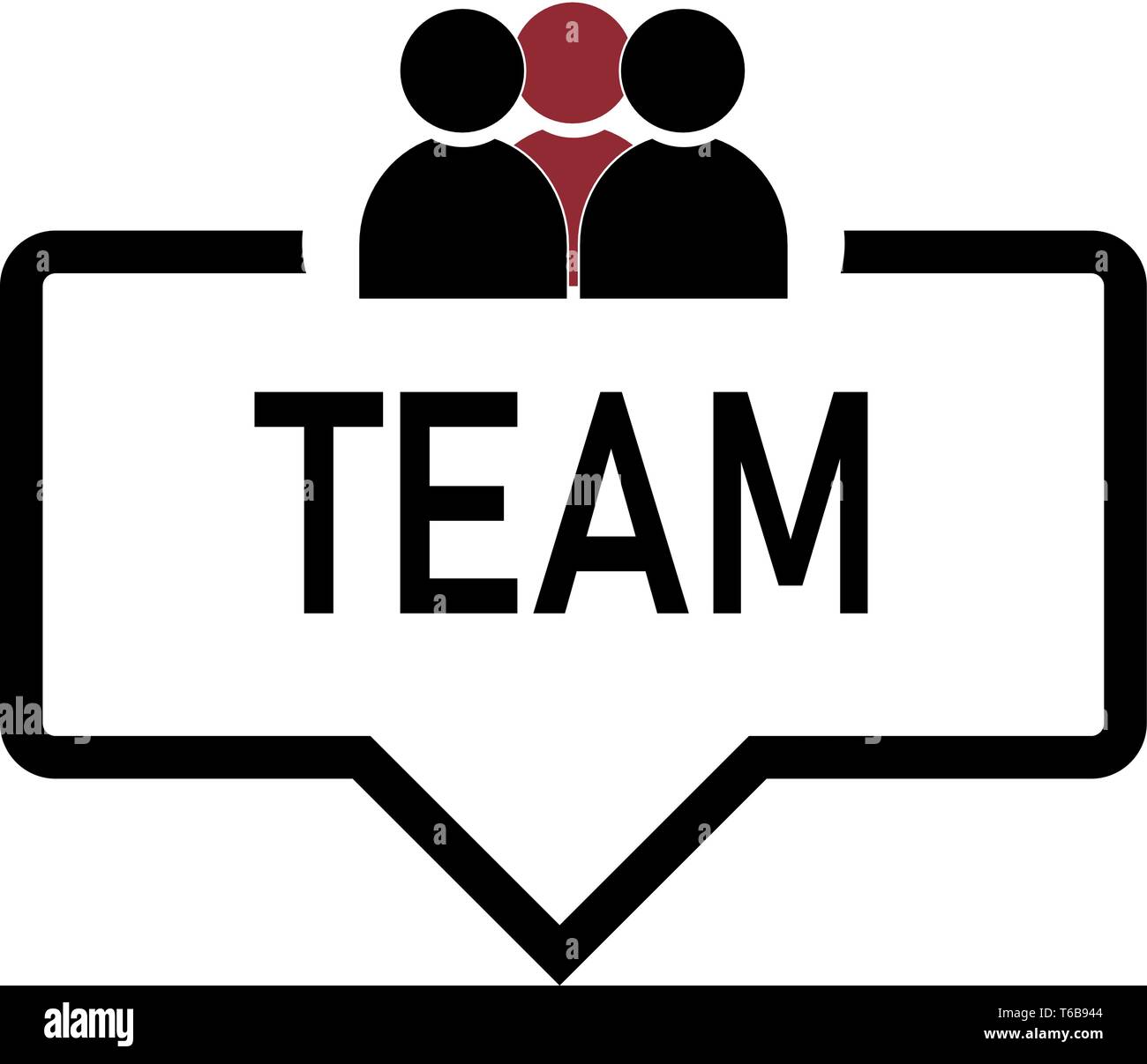 speech bubble team web icon with group Stock Vector Image & Art - Alamy