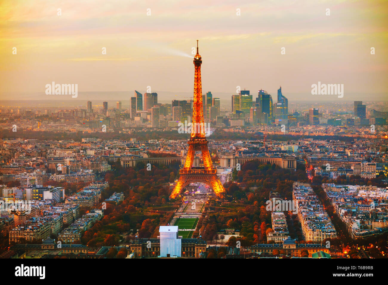 Cityscape of Paris with the Eiffel tower Stock Photo - Alamy