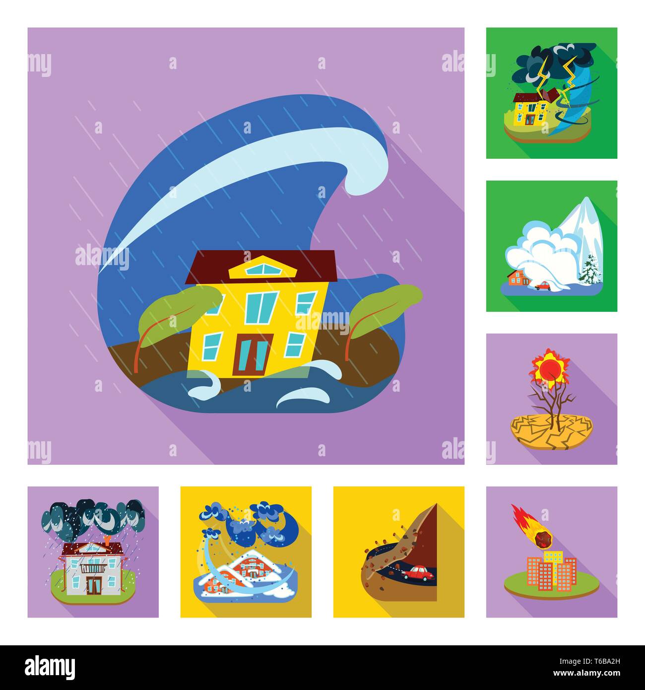 Isolated object of collapse and environment logo. Collection of ...