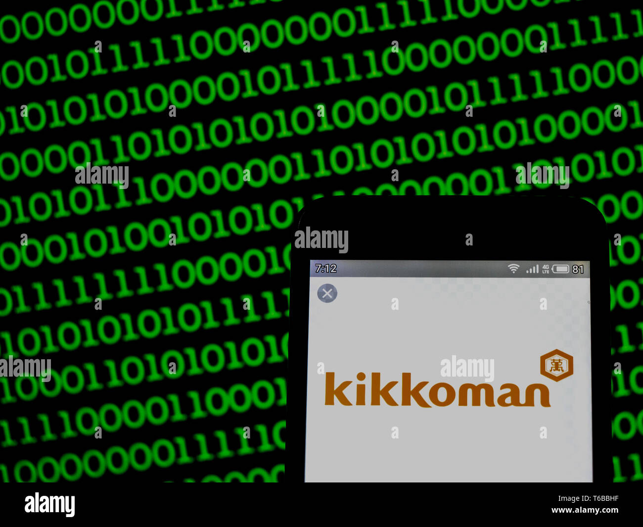 In this photo illustration a Kikkoman Corporation logo seen displayed ...