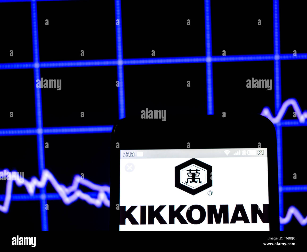 In this photo illustration a Kikkoman Corporation logo seen displayed ...