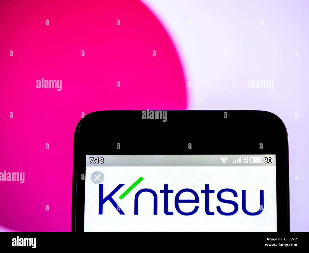In this photo illustration a Kintetsu Department Store Co., Ltd. logo seen displayed on a smart ...