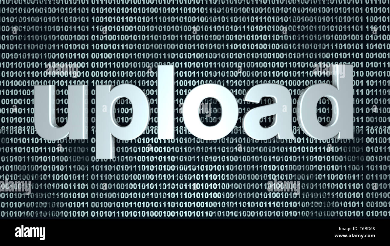 Digital Upload. 3D rendered background Stock Photo - Alamy