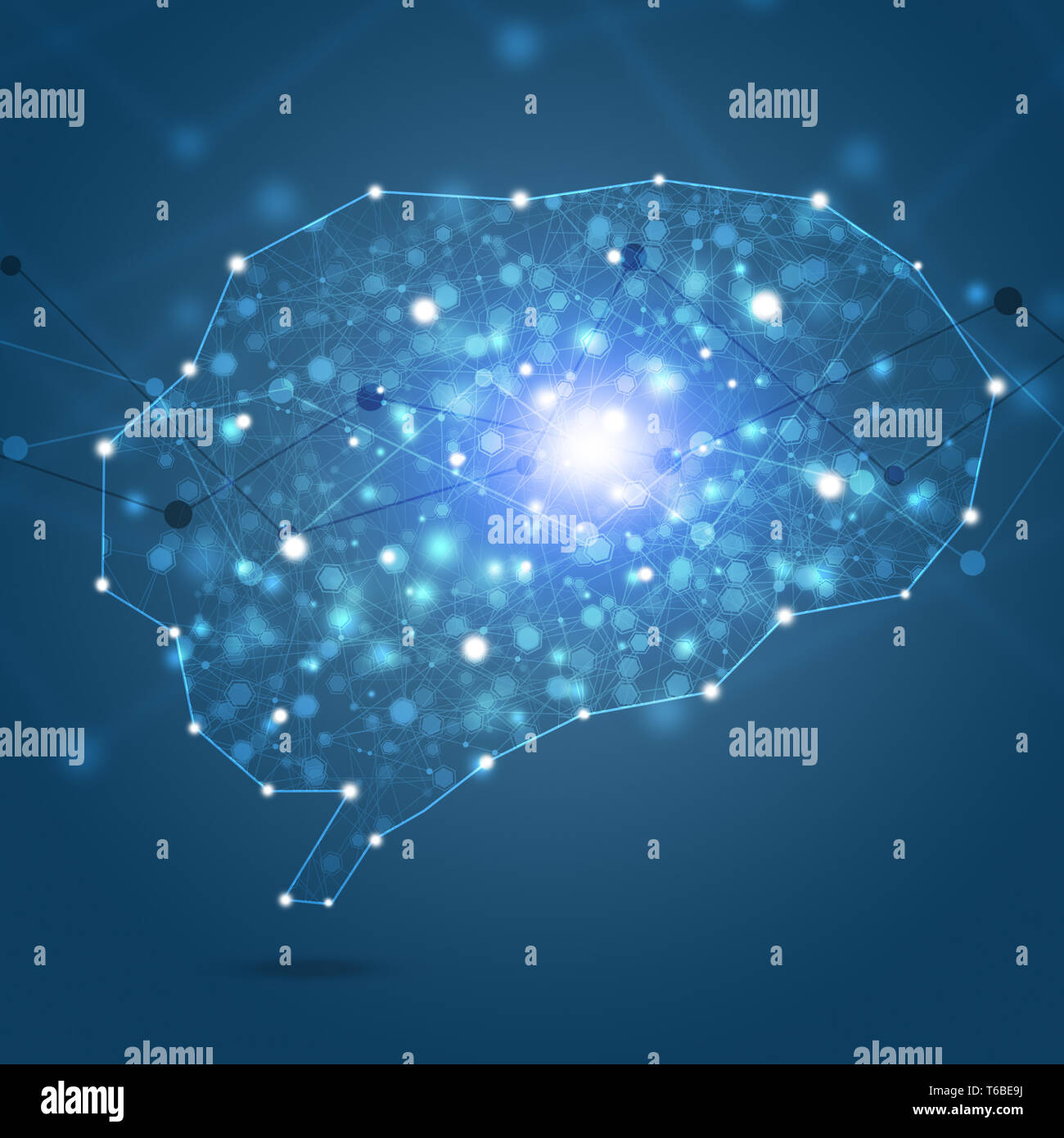 technology brain shape connection business concept background Stock ...