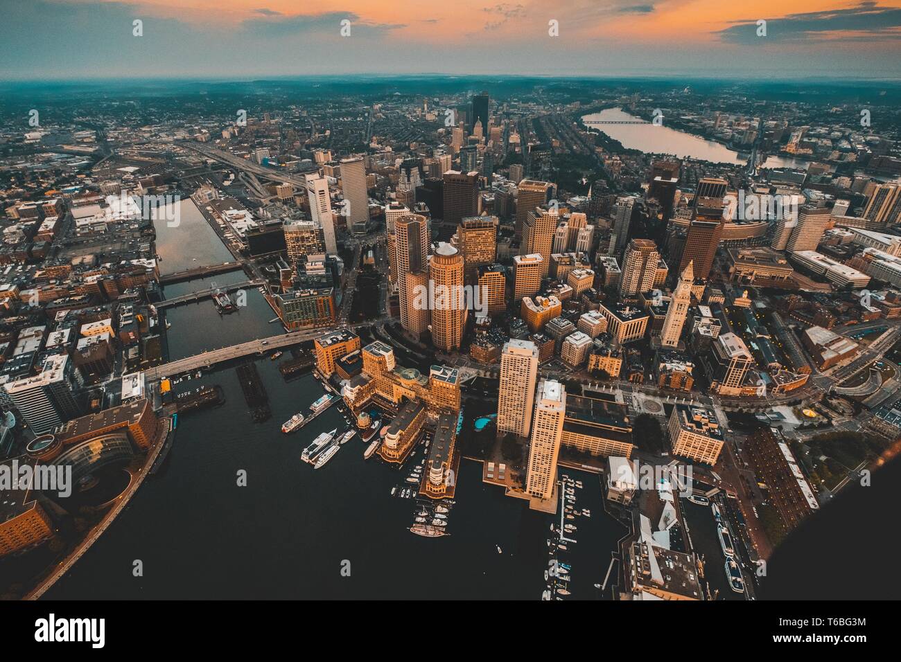 Beautiful overhead cityscape shot with a drone Stock Photo - Alamy