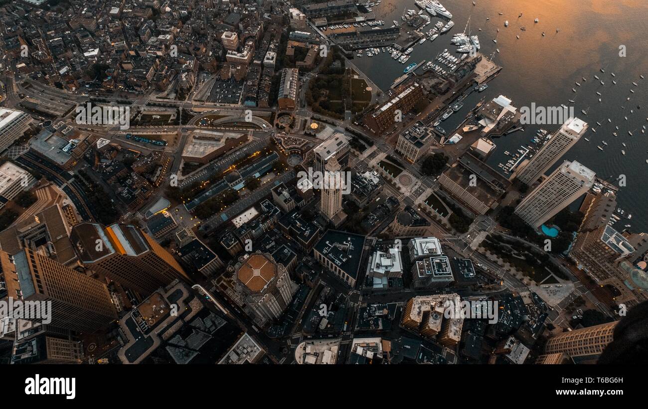 Beautiful overhead cityscape shot with a drone Stock Photo - Alamy