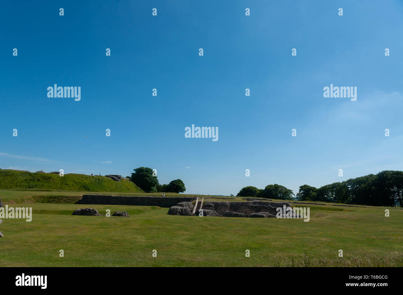 the ruins of the Old Sarum Castle. Salisbury, Wiltshire, England, UK ...