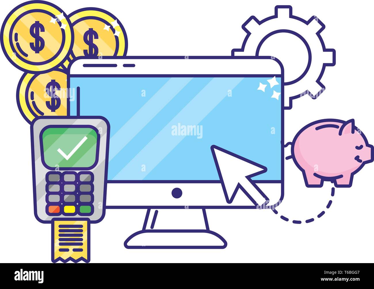 saving money business accounting finance technology digital payment ...