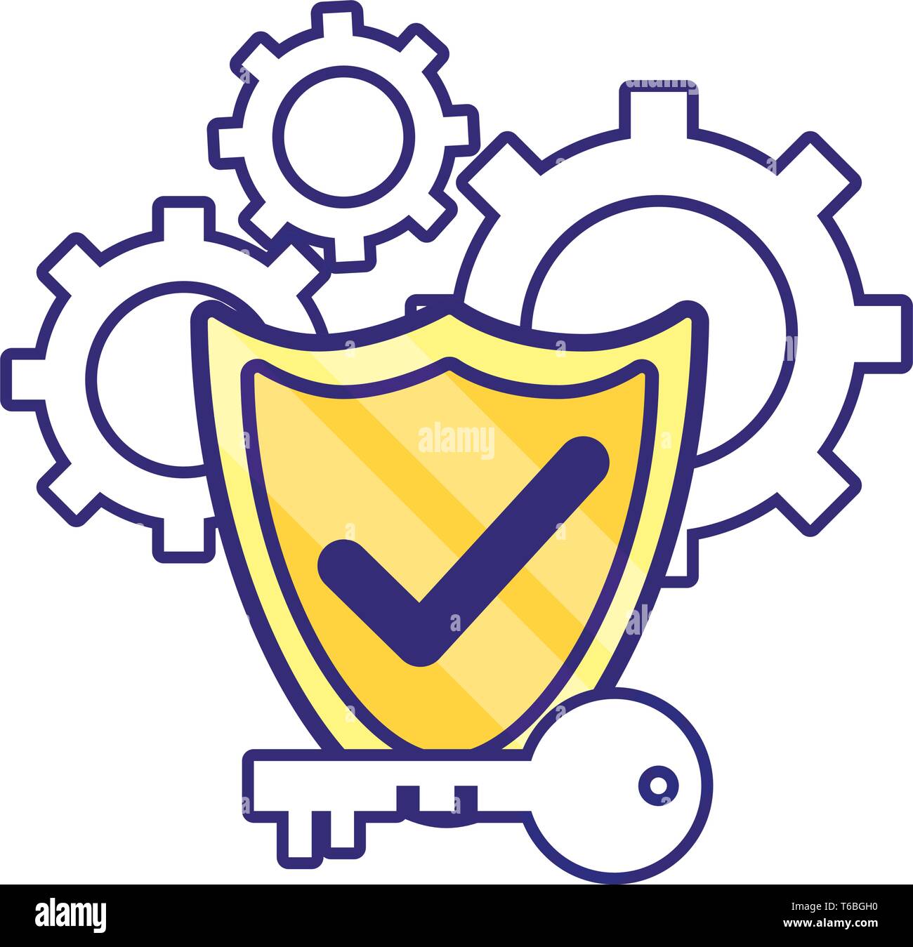 security shield cartoon vector illustration graphic design Stock Vector ...