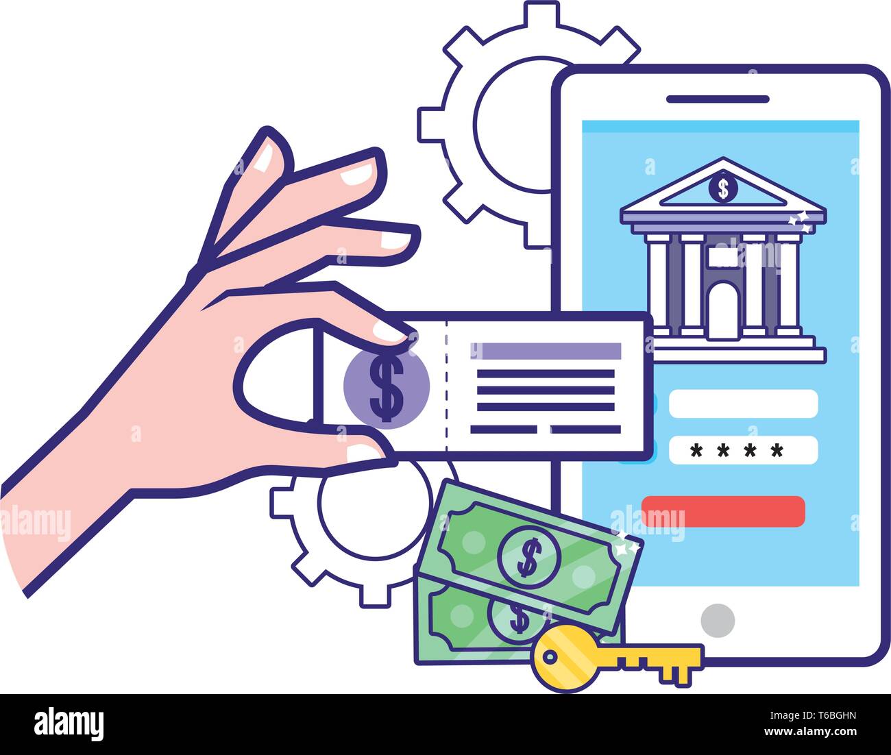 saving money business accounting technology smartphone digital payment ...