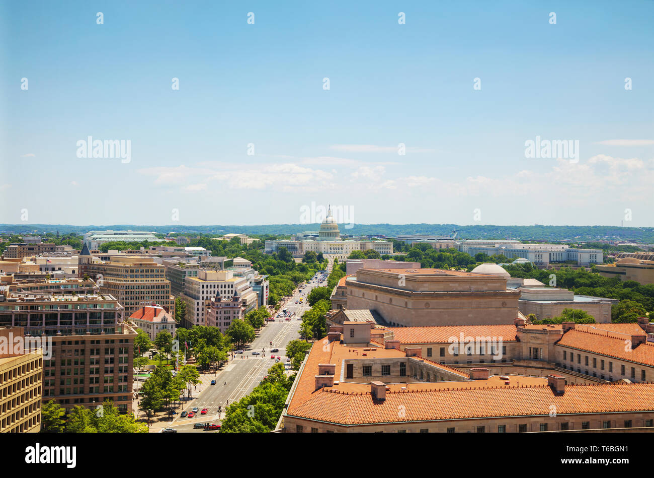 Aerial View Of United States Capitol And Washington High Resolution ...