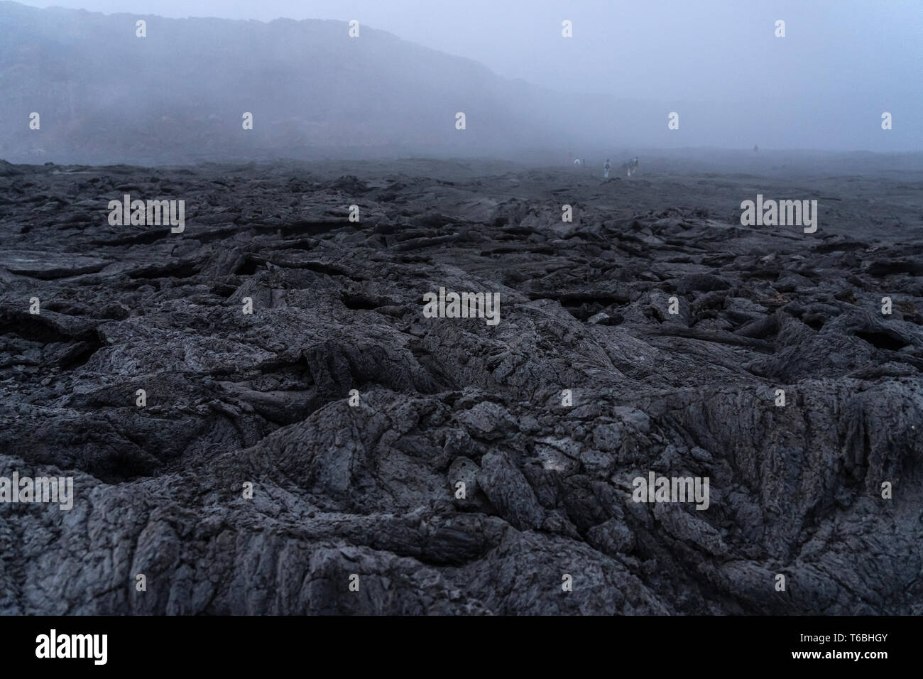 The Erta Ale volcano in the Danakil Depression in Ethiopia, Africa ...