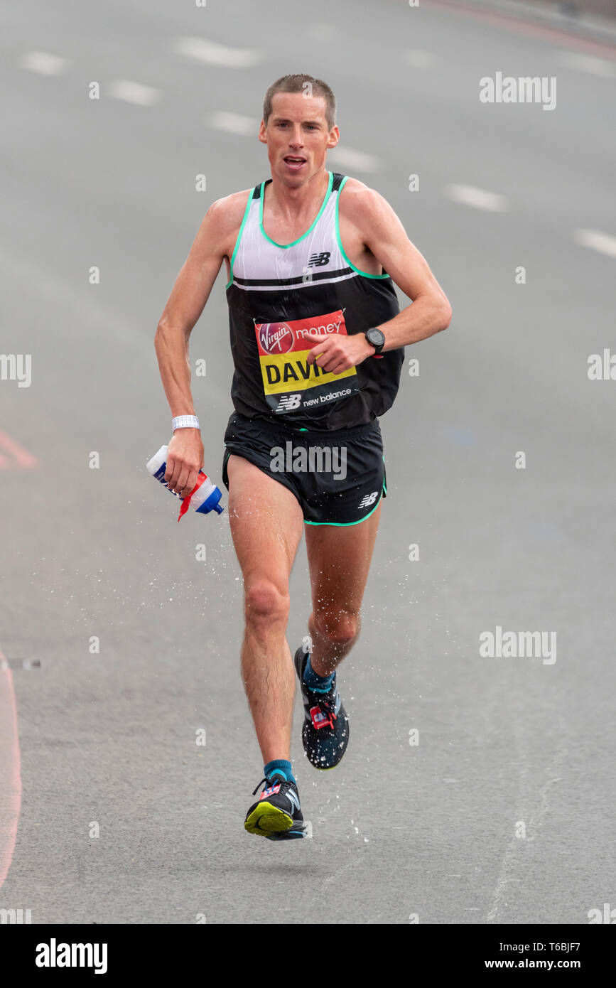 Andy Davies of Britain racing at the Virgin Money London Marathon 2019 ...