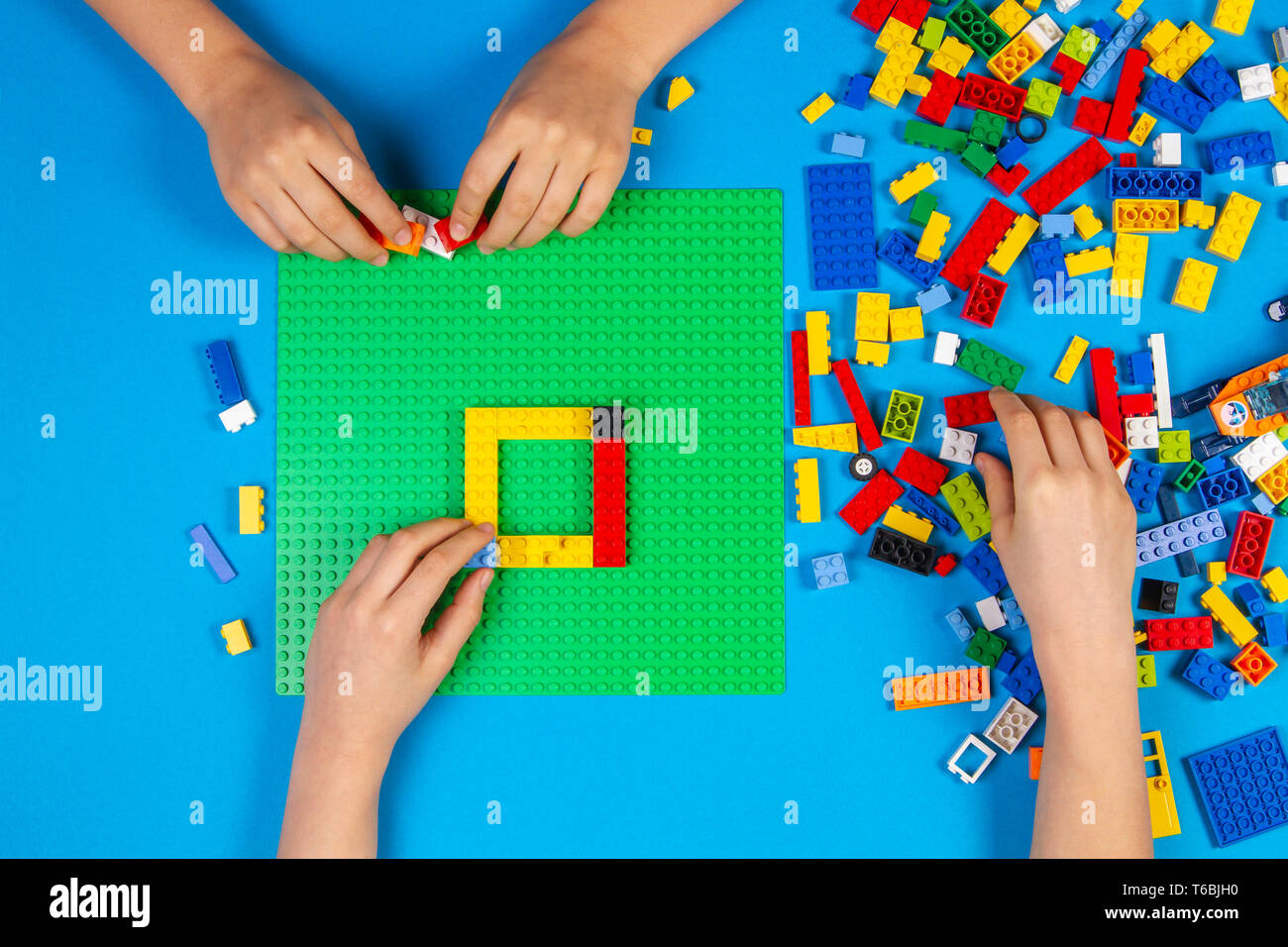 Children hands blocks hi-res stock photography and images - Alamy