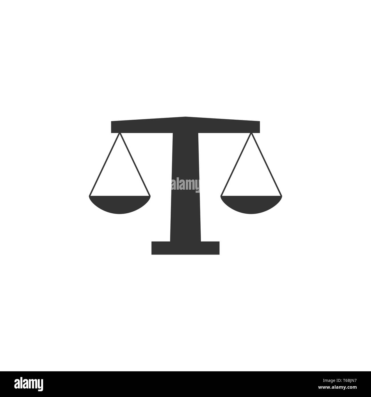 Vector illustration, flat design. Balance scale icon Stock Vector Image ...