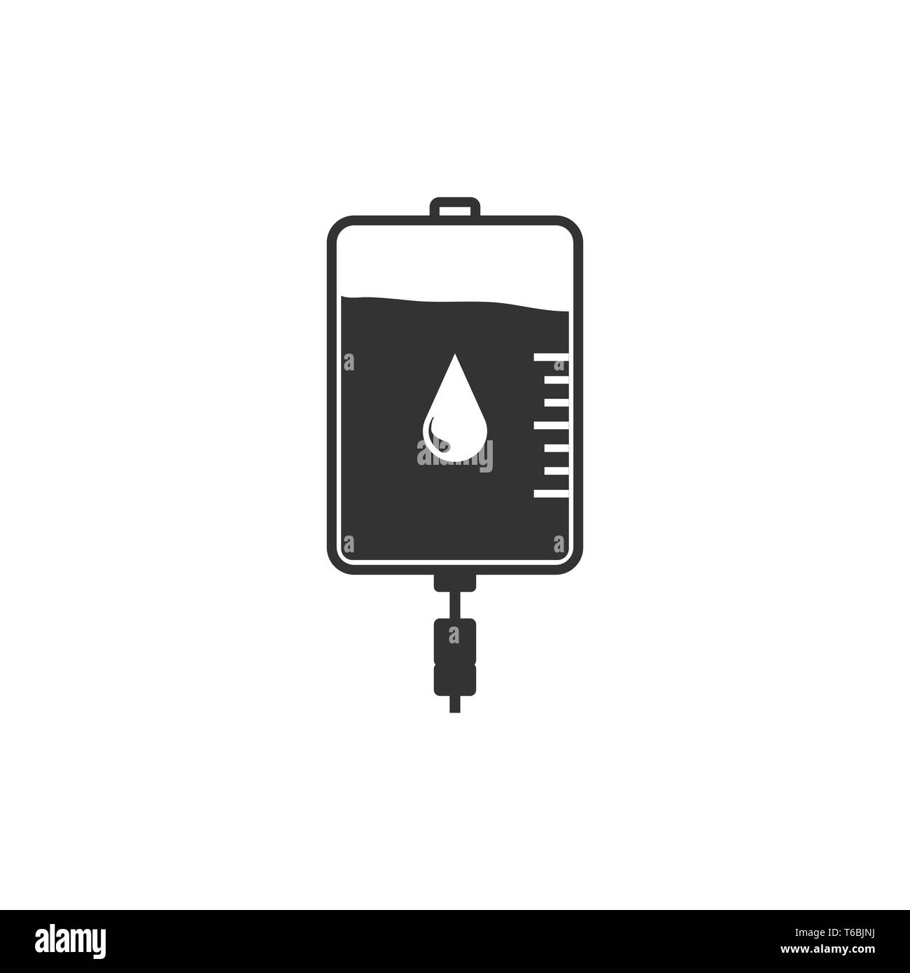 Vector illustration, flat design. Blood bag icon Stock Vector Image ...