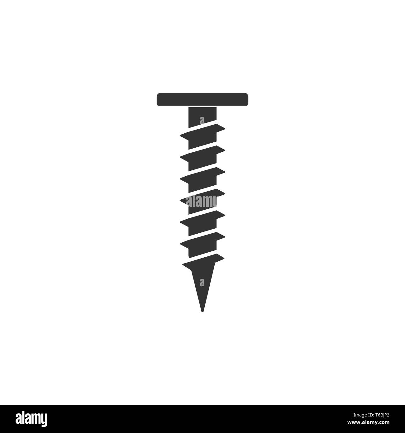 Vector illustration, flat design. Hardware screw icon Stock Vector ...