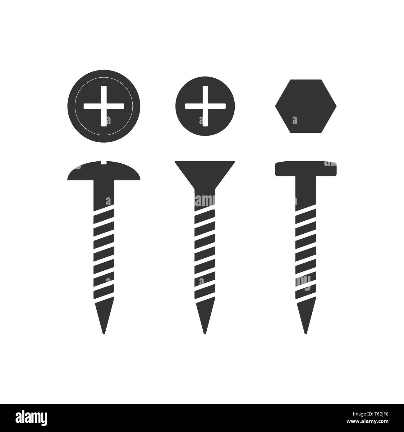 Fasteners vector vectors Cut Out Stock Images & Pictures - Alamy