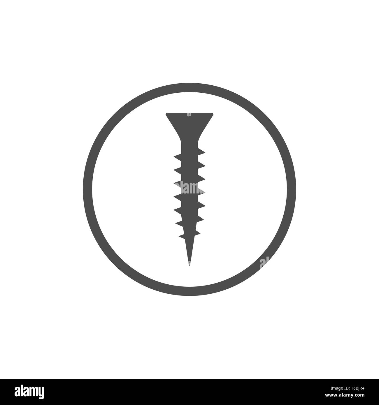 Vector illustration, flat design. Hardware screw icon Stock Vector ...