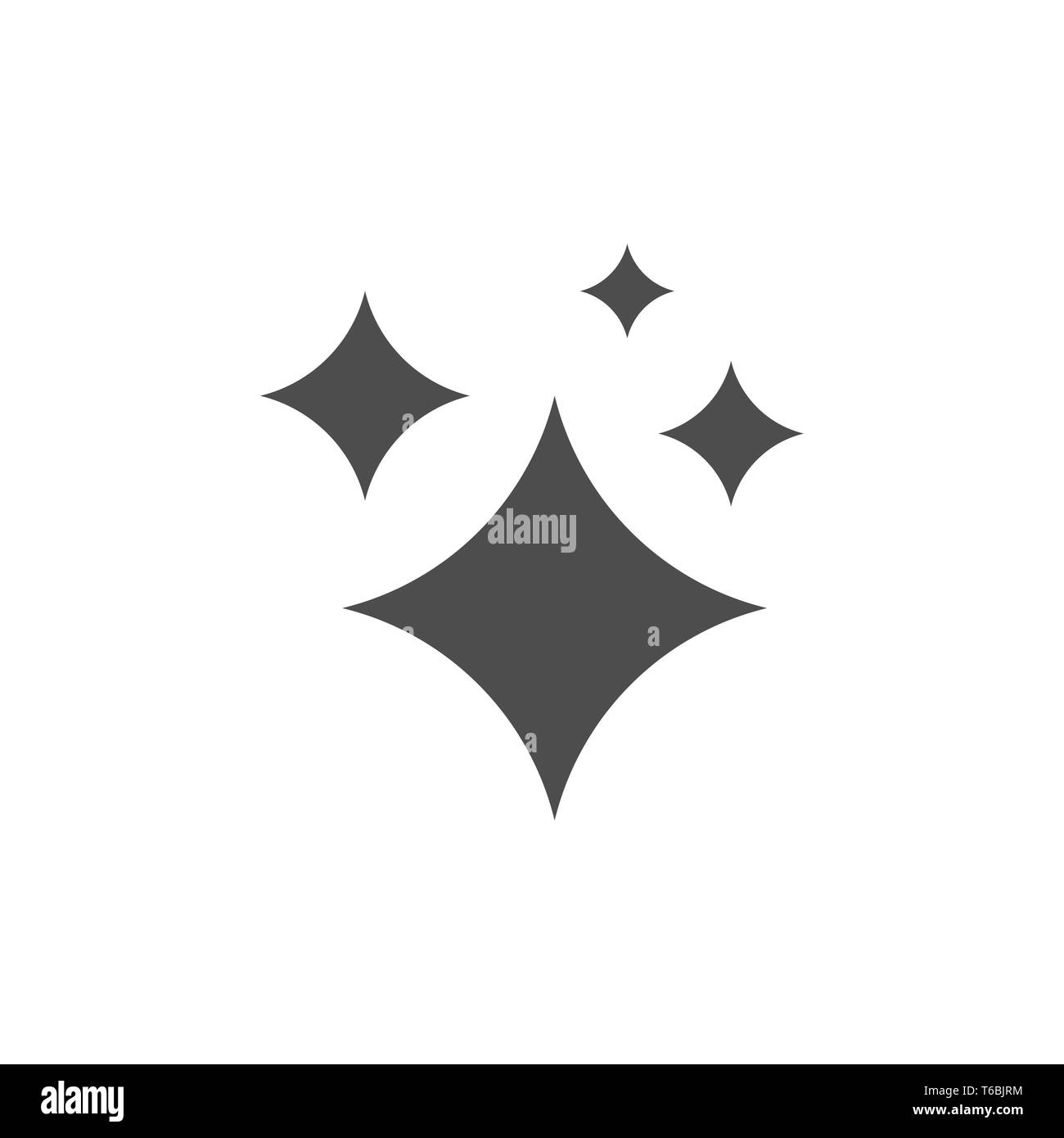 Vector illustration, flat design. Sparkle star icon Stock Vector Image & Art - Alamy