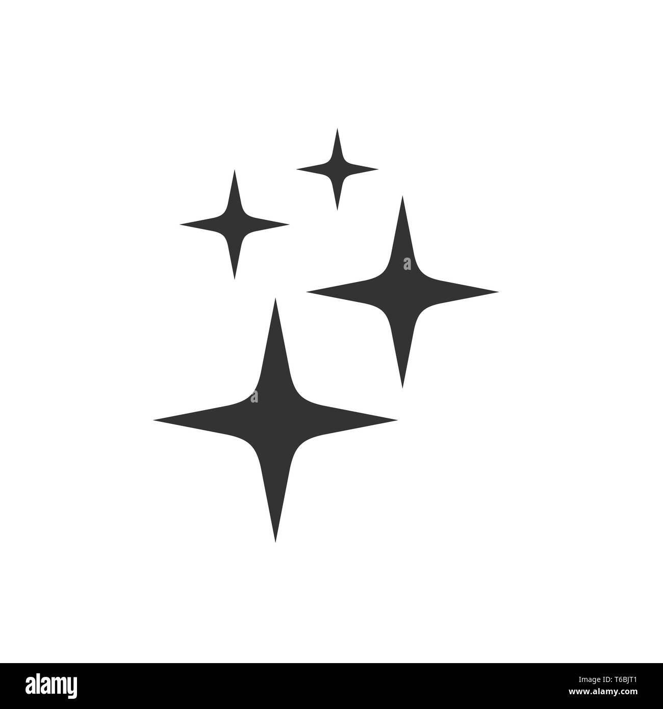 Vector illustration, flat design. Sparkle star icon Stock Vector Image ...