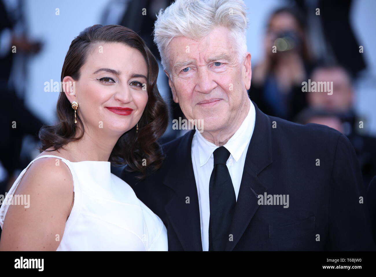 CANNES, FRANCE – MAY 28, 2017: Emily Stofle and David Lynch attends the ...