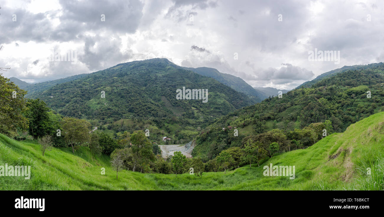 Panoramic of some mountains of our Colombian landscape Stock Photo - Alamy