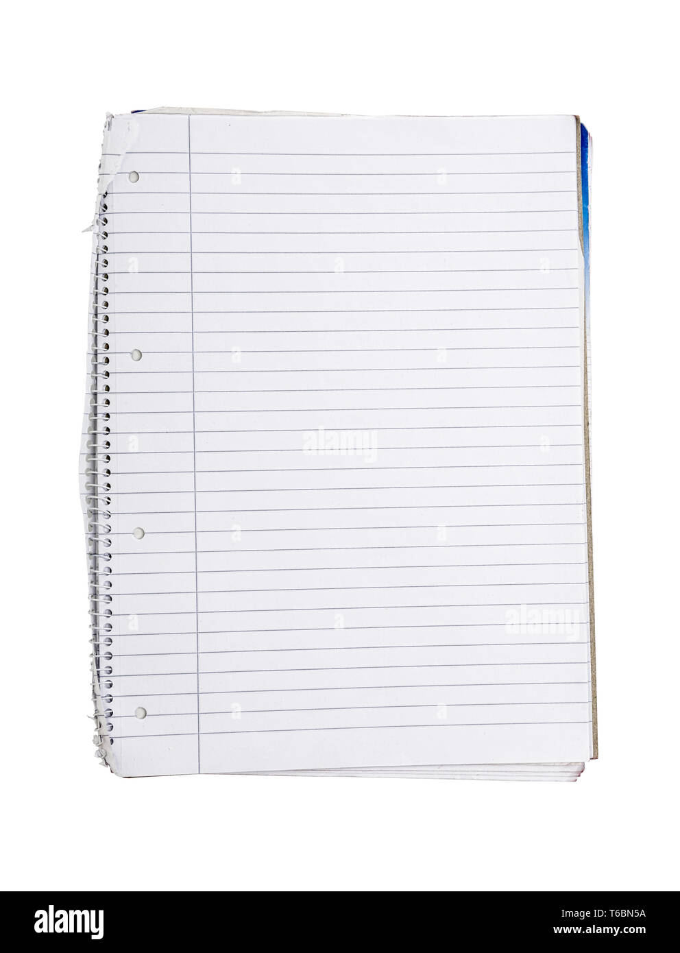 lined empty note book with ring binder Stock Photo - Alamy