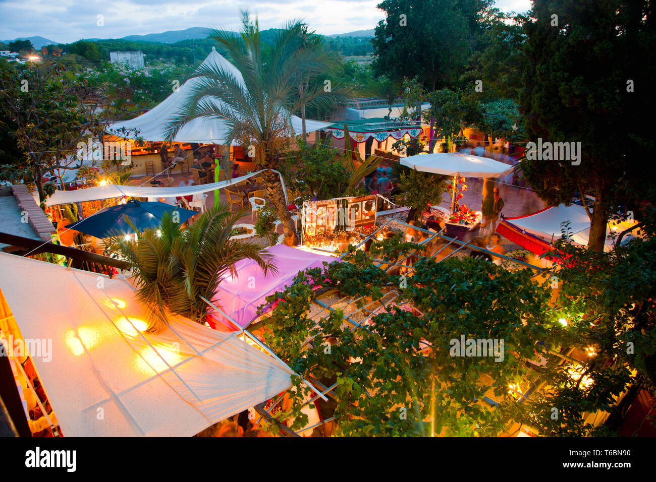 Las Dalias hippie market. Sant Carles de Peralta. Ibiza. Balearic Islands. Spain Stock Photo - Alamy