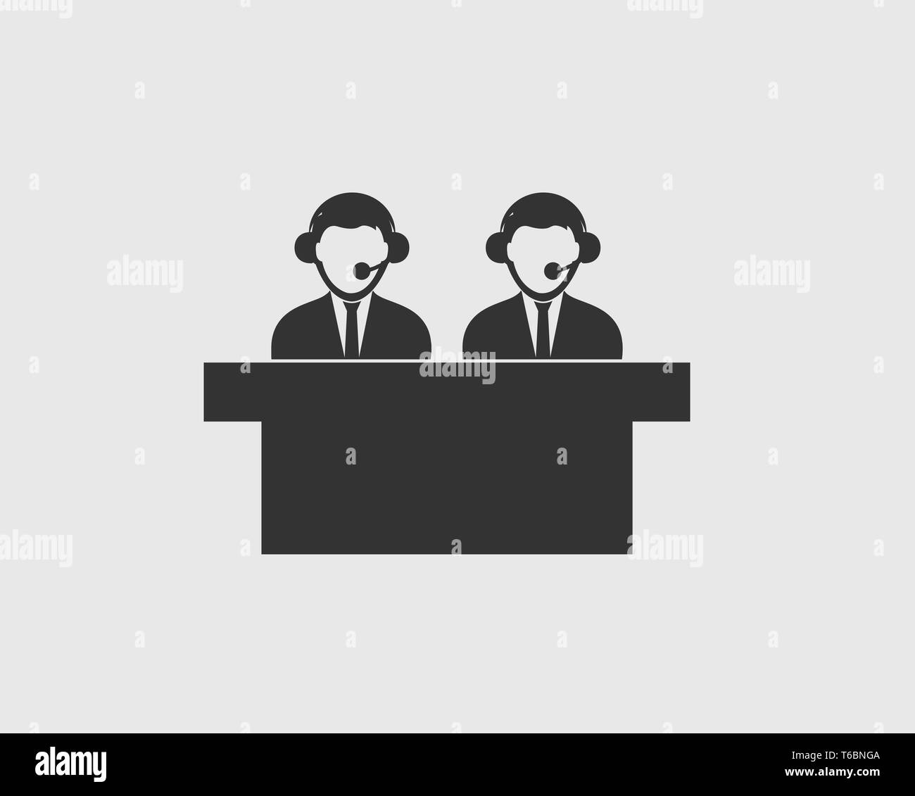 Customer service icon on gray Background Stock Vector Image & Art - Alamy