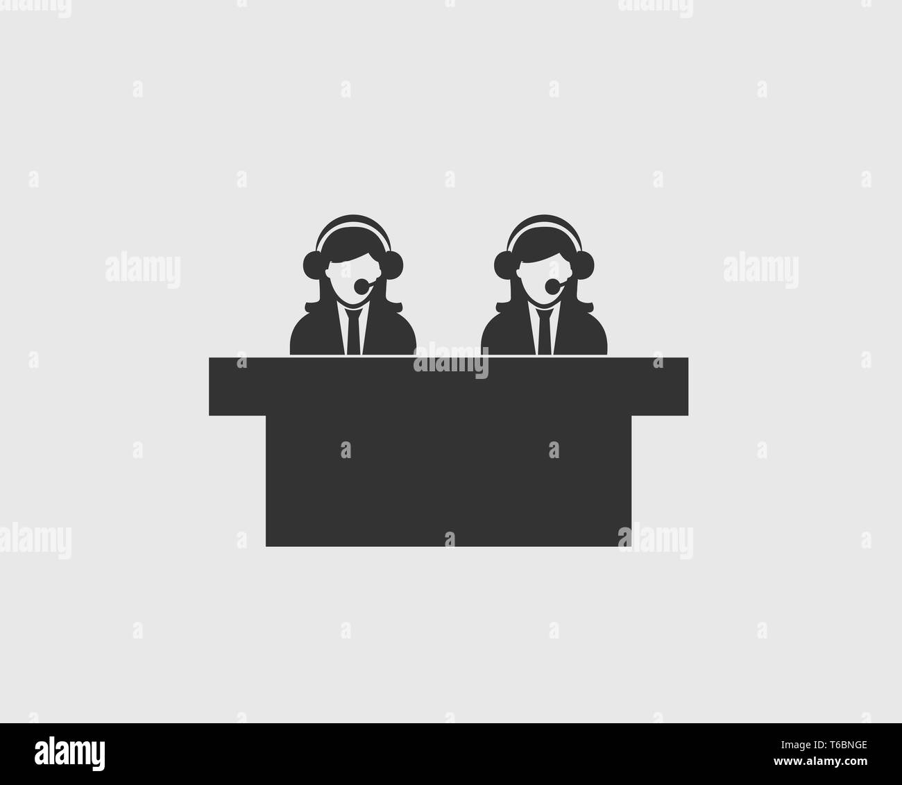 Customer service icon on gray Background Stock Vector Image & Art - Alamy