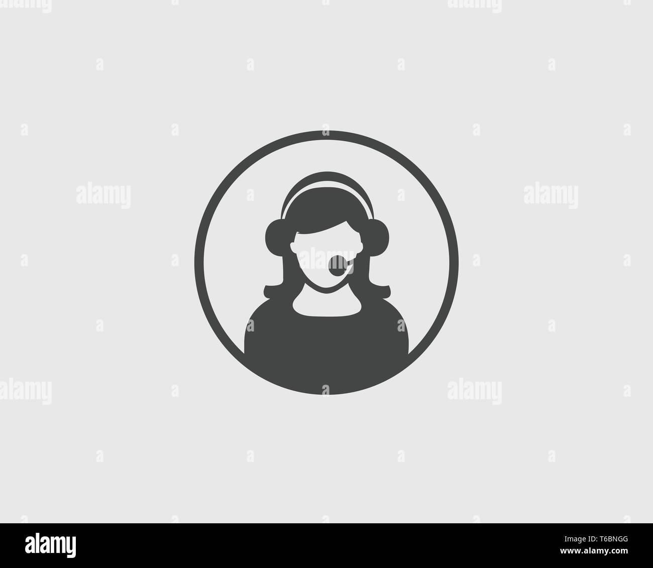 Customer service icon on gray Background Stock Vector Image & Art - Alamy