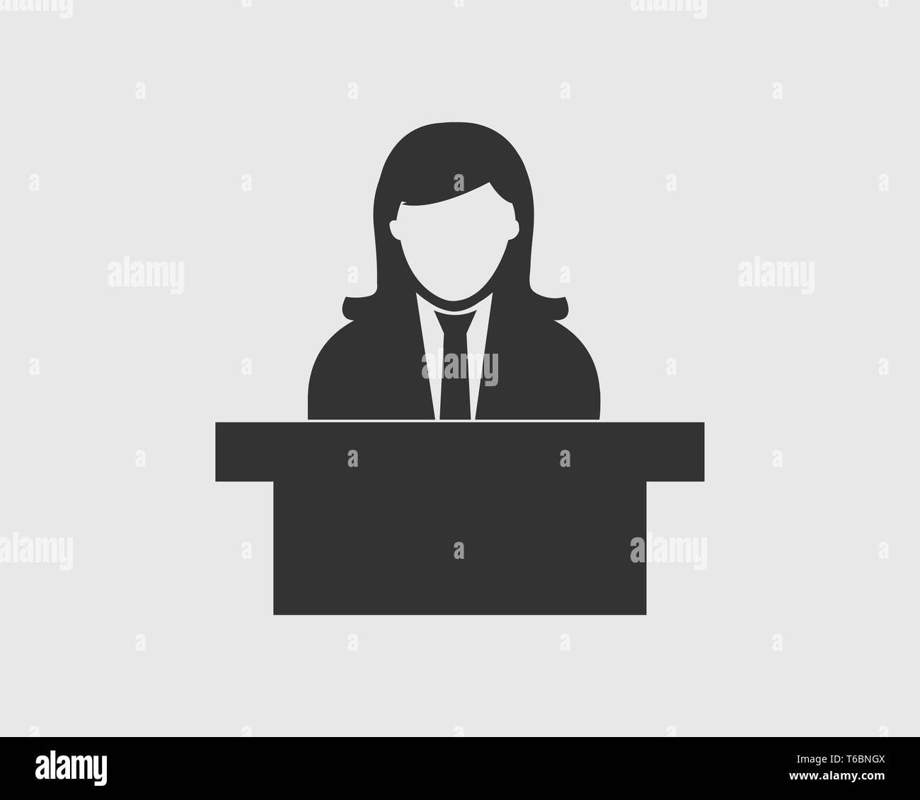 Customer service icon on gray Background Stock Vector Image & Art - Alamy