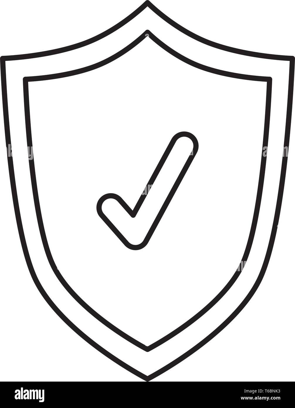 shield with check symbol Stock Vector Image & Art - Alamy