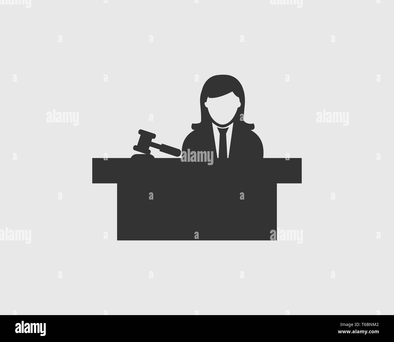 Male Judge Icon with hammer symbol Stock Vector Image & Art - Alamy