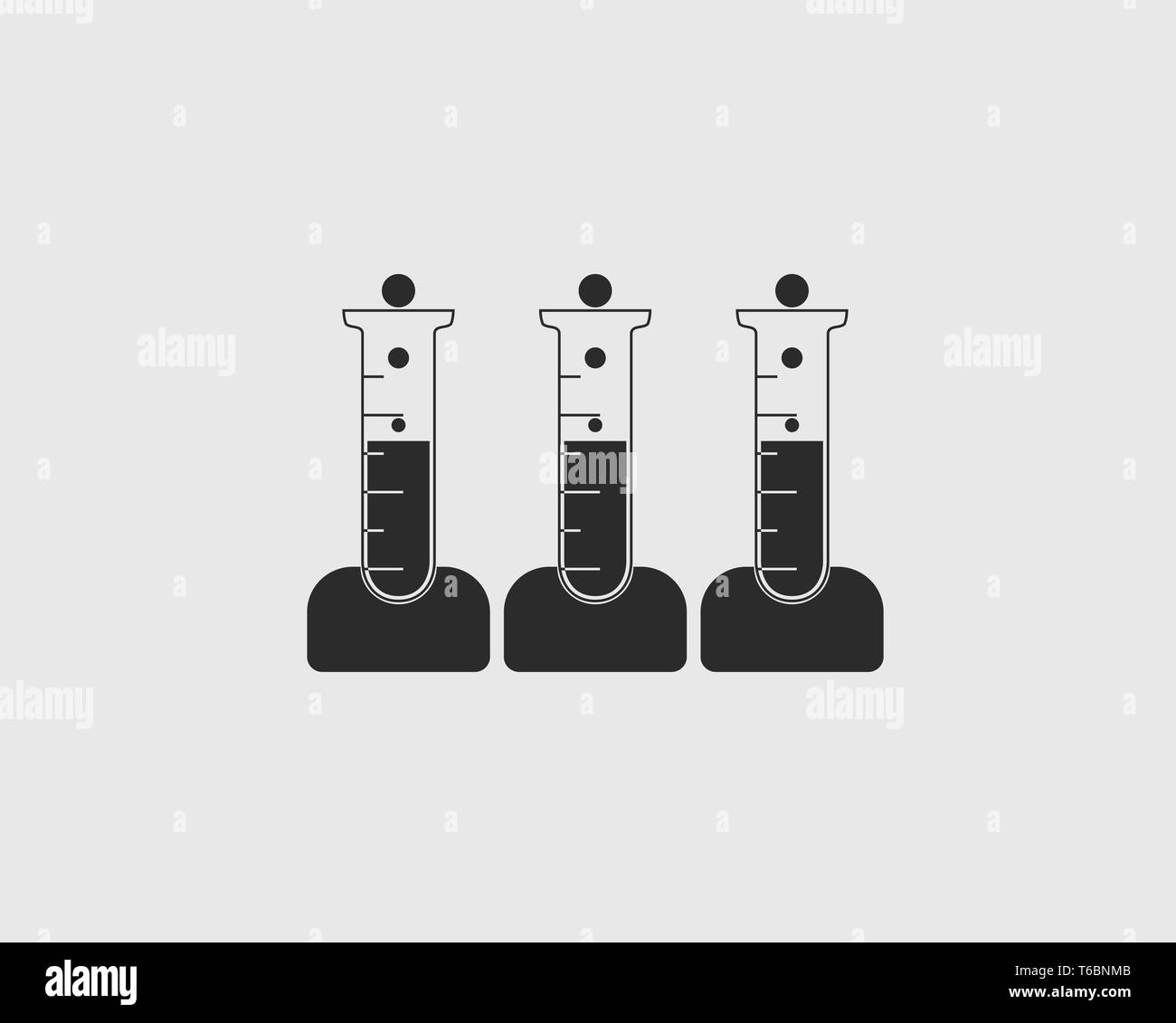 Test Tube Icon set on gray Background Stock Vector Image & Art - Alamy