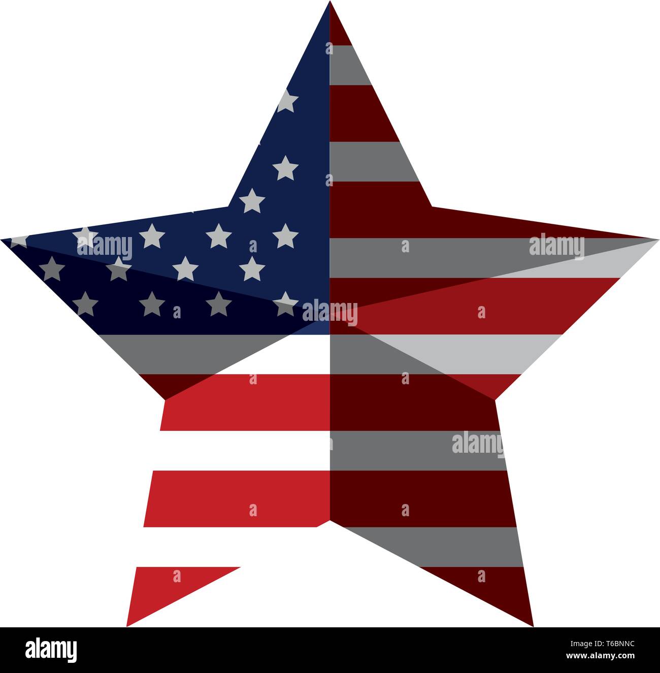 star with united states of america flag Stock Vector Image & Art - Alamy