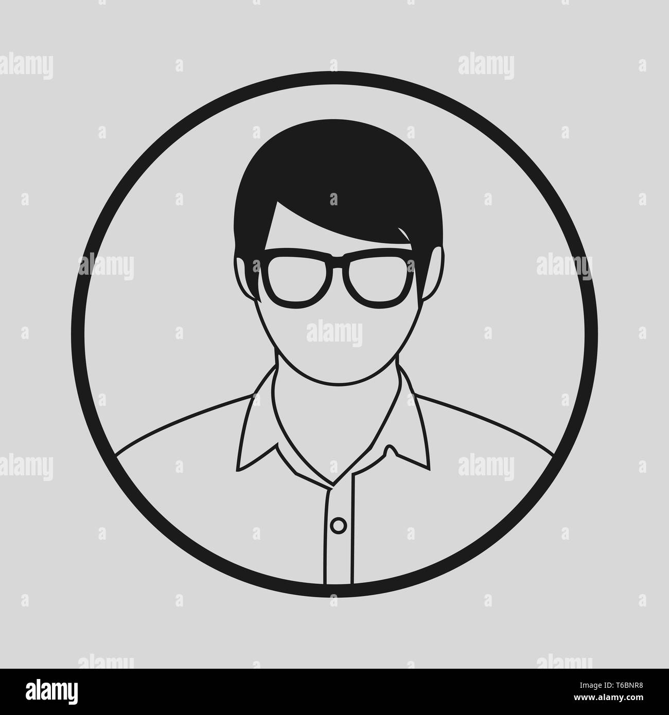 Man Icon on gray background Stock Vector Image & Art - Alamy