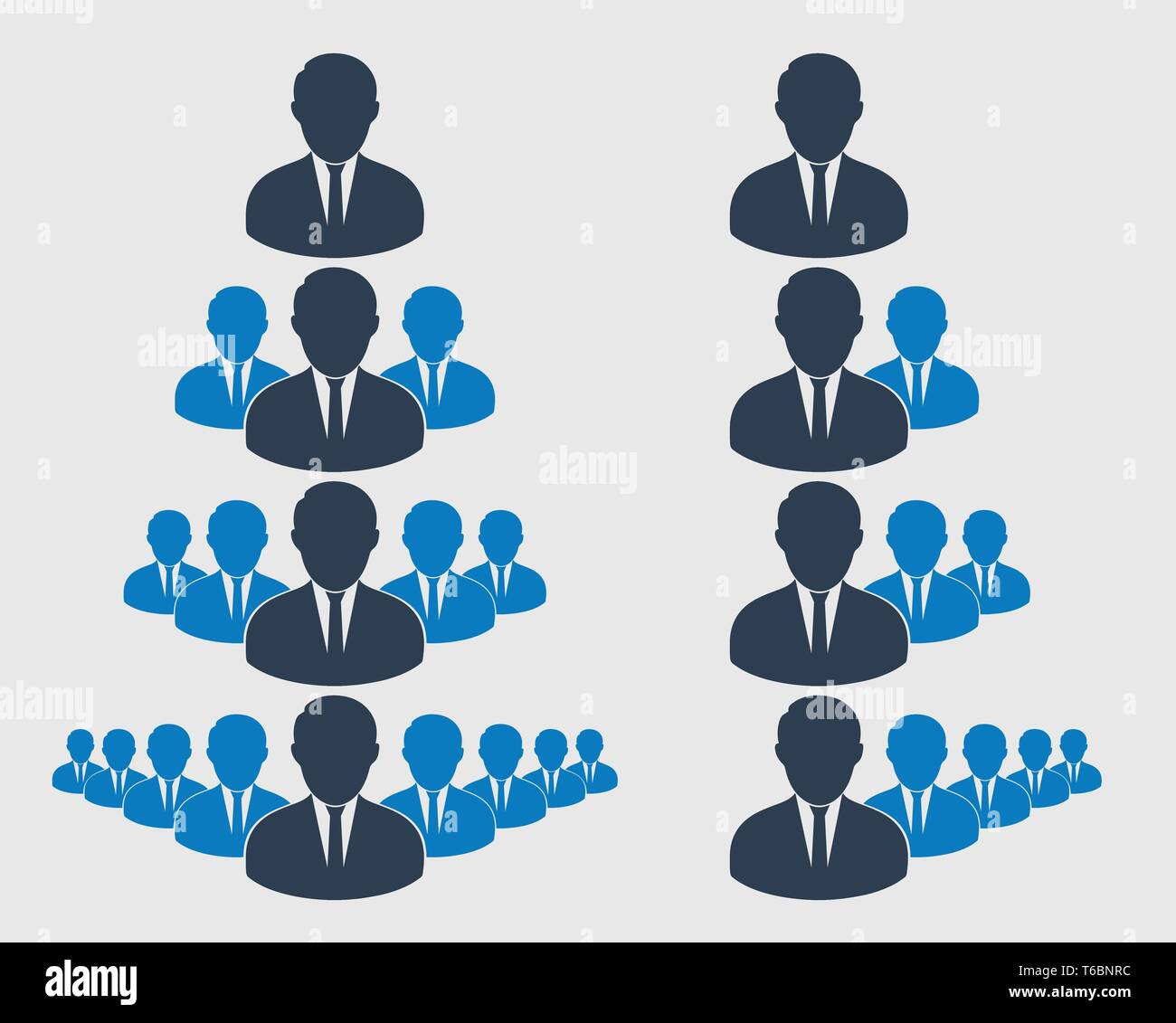 Disciplined Team icon. Number of people behind the leader Stock Vector ...