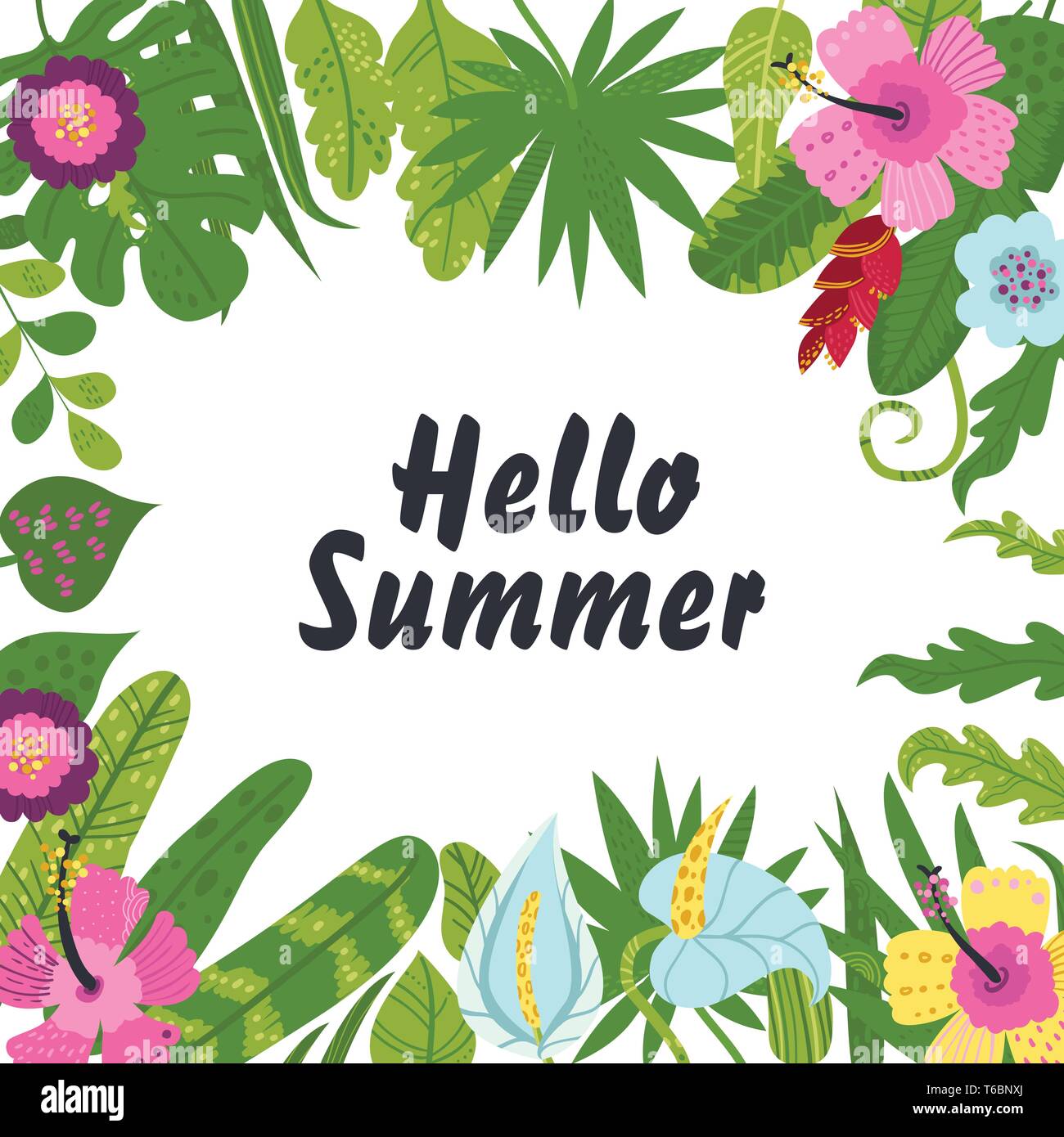 Jungle frame from tropical hi-res stock photography and images - Alamy