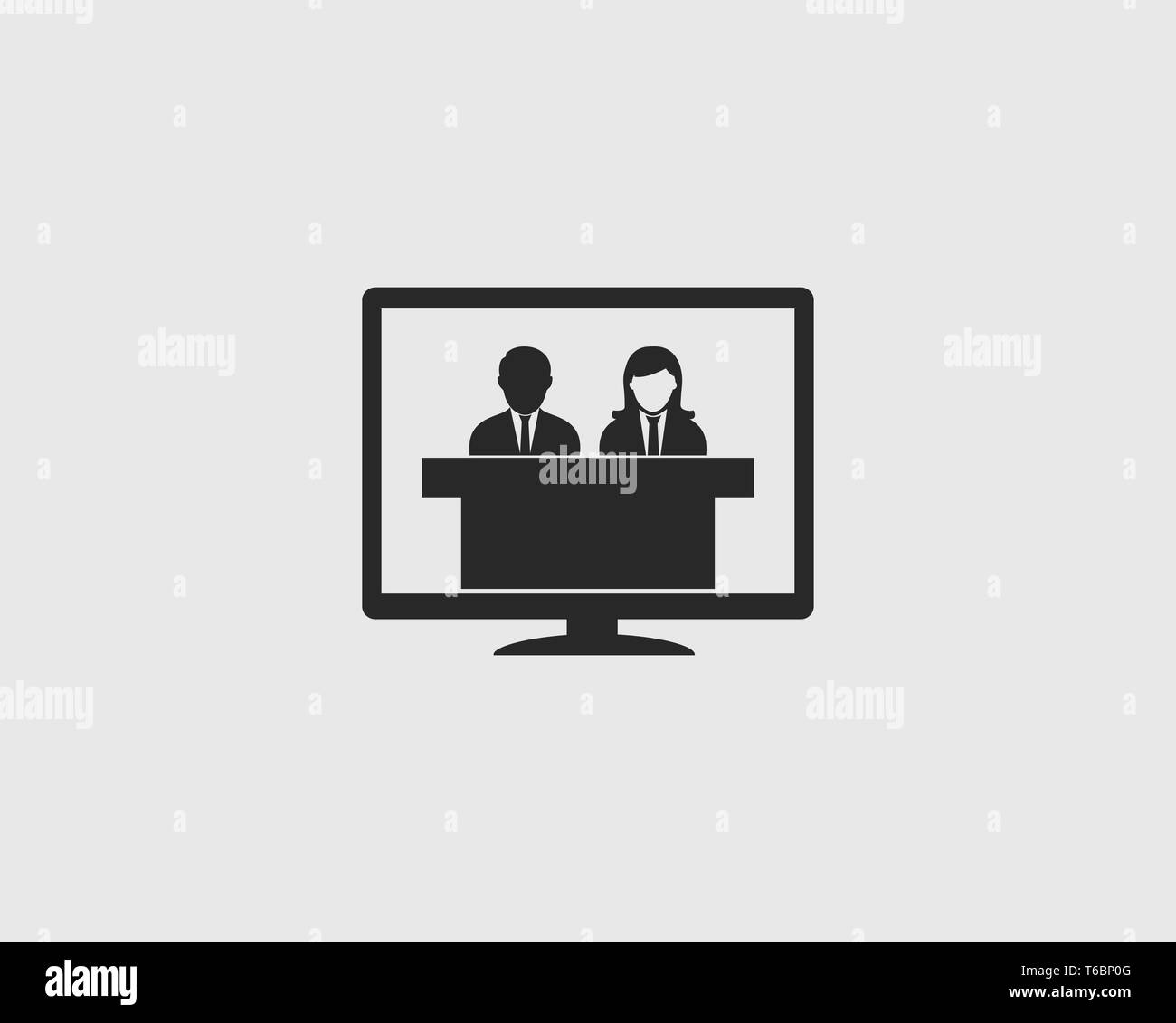 Online Customer Service Icon on gray Background Stock Vector Image ...