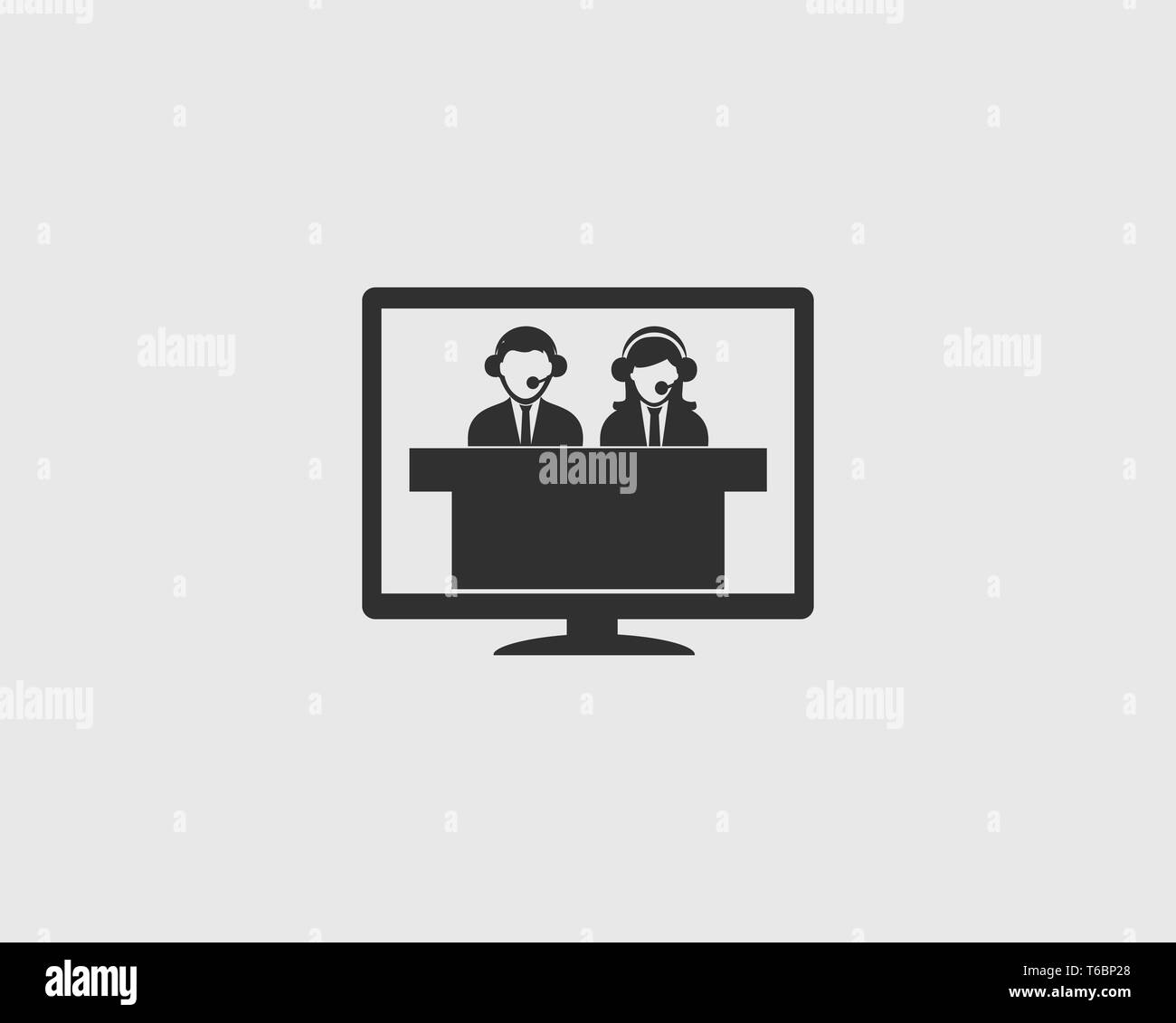 Online support service help live Black and White Stock Photos & Images ...