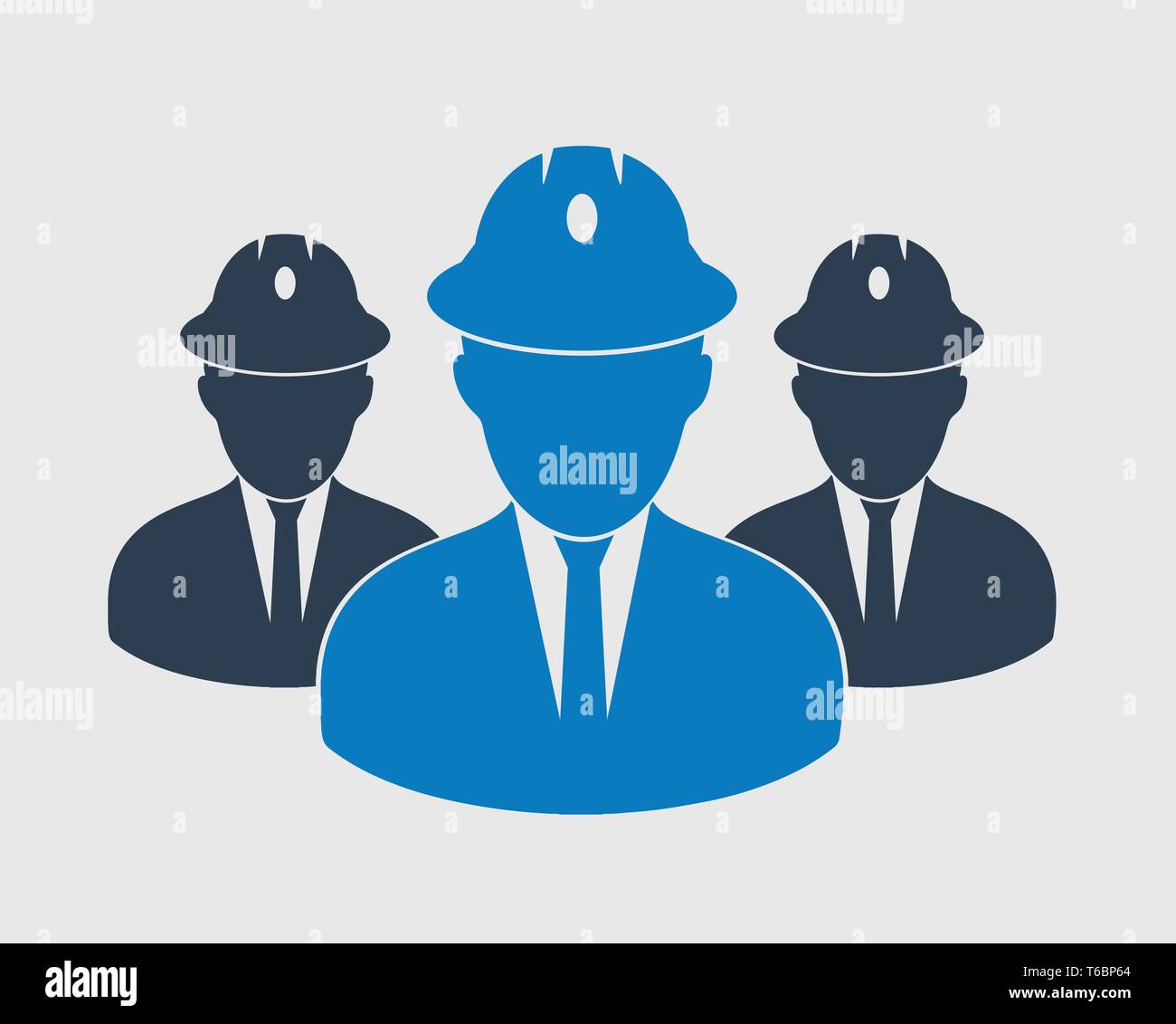 Engineer Team Icon on gray Background Stock Vector Image & Art - Alamy