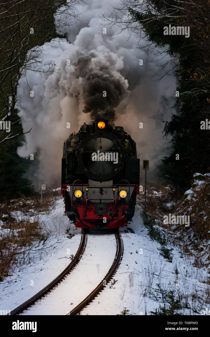 Historical light railway in Harz Mountains, Central German Uplands ...