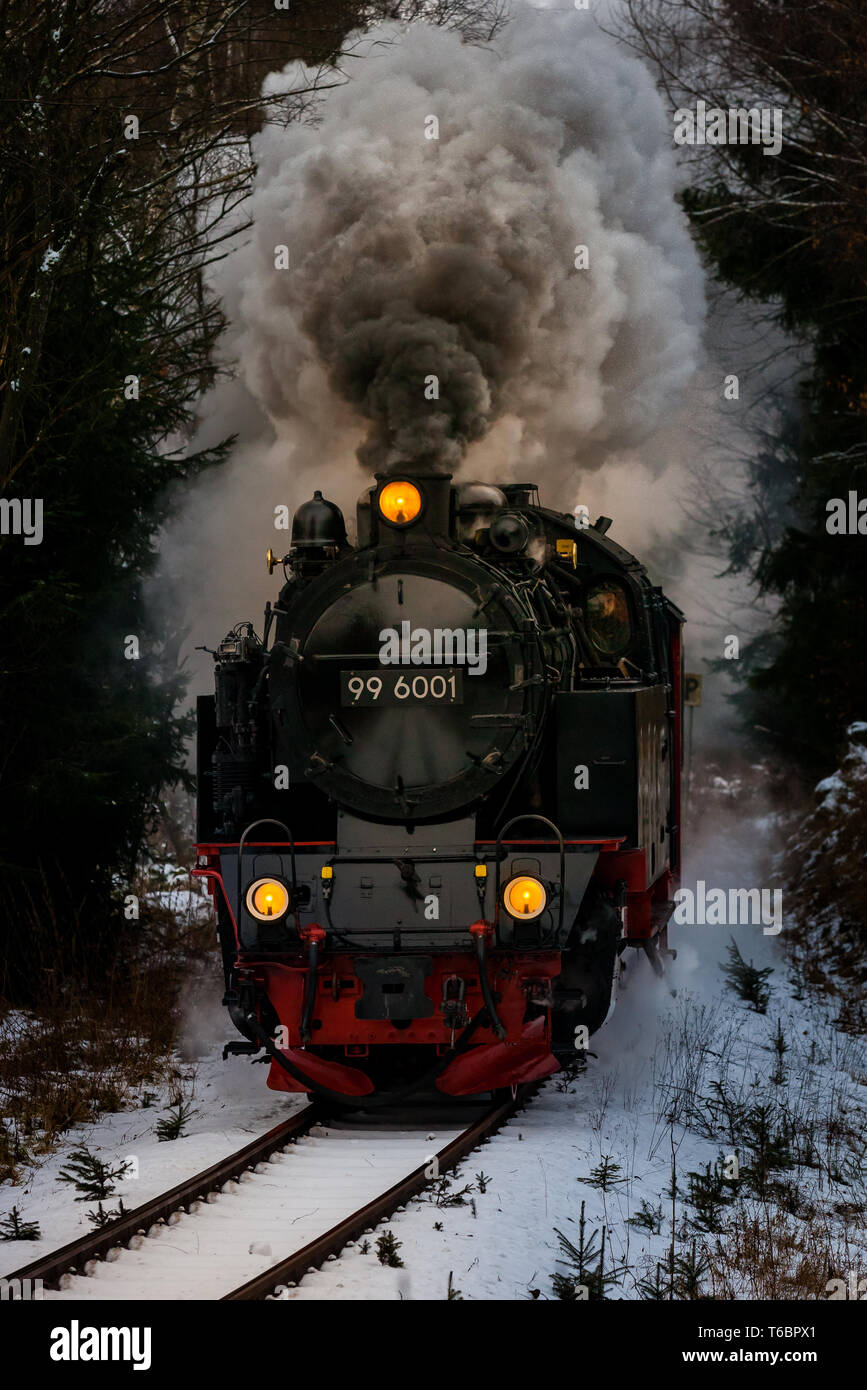 Historical light railway in Harz Mountains, Central German Uplands ...