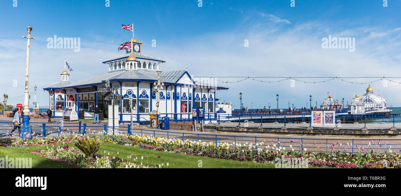 Eastbourne. The promenade and pier at the popular holiday resort of ...