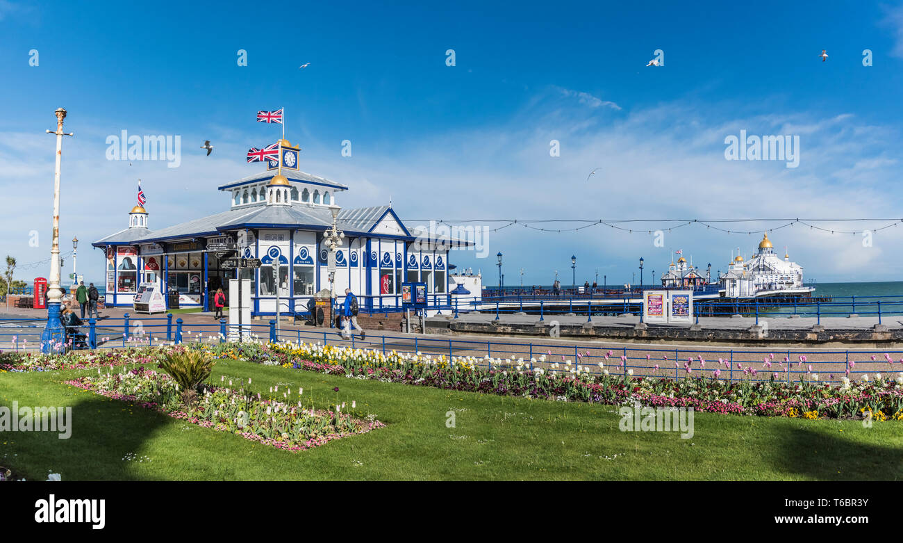 Eastbourne. The promenade and pier at the popular holiday resort of ...