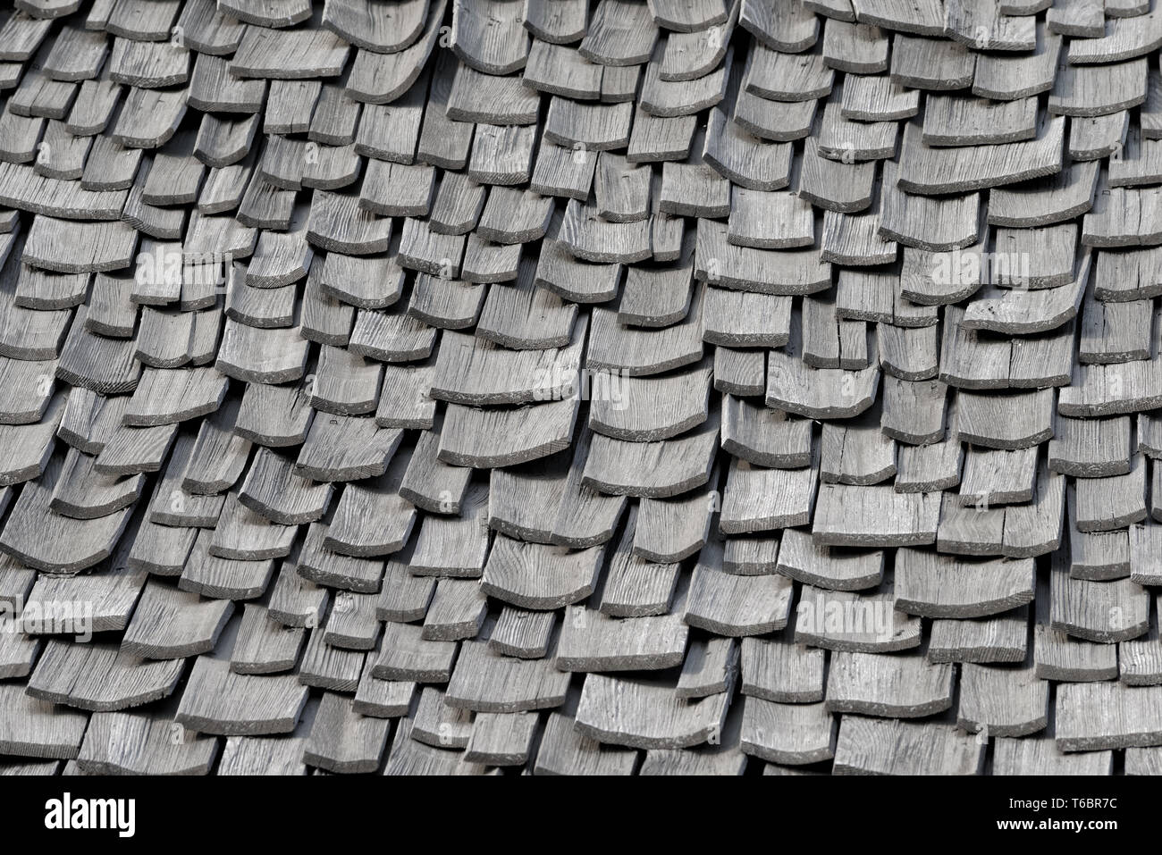 Backgrounds and textures: weathered wooden shingles, exterior wall or ...