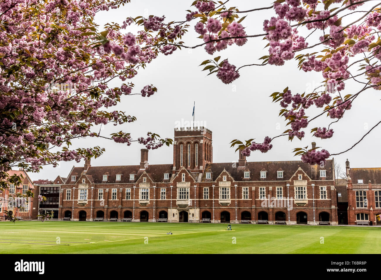 Eastbourne. The splendid facade of the famous independent school of ...